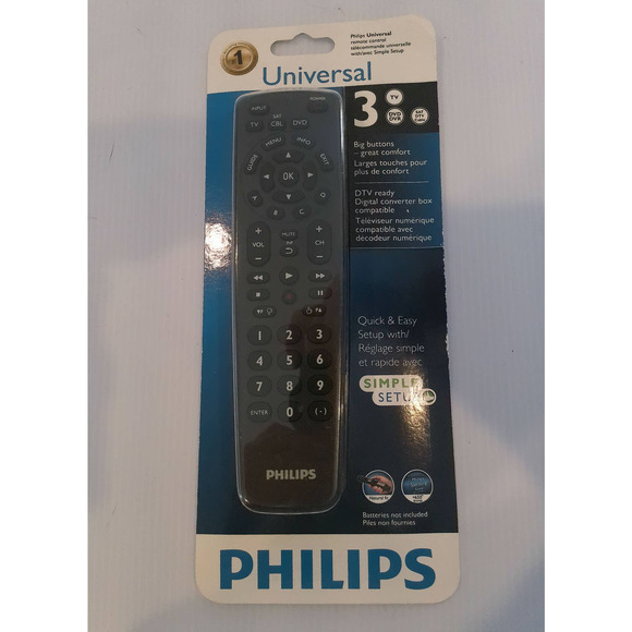 Philips | Other | Philips Universal Remote Control 3 Tv Dvddvrsat Dtv ...